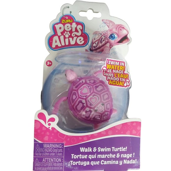 Pets Alive | Toys | Zuru Pets Alive Pink Turtle Walks On Land Swims In ...
